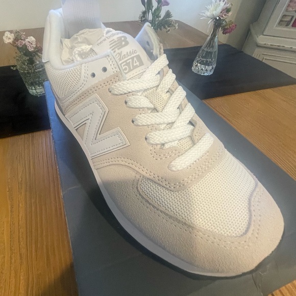 New Balance | Shoes | New Balance Mens 574 Cream Sneakers | Poshmark
